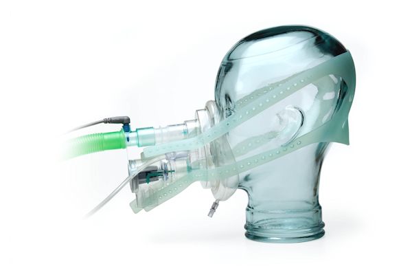 CPAP breathing systems for use with flow drivers with built-in safety valve